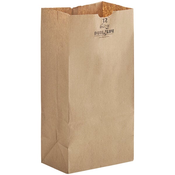 Custom Duro 12 lb. Brown or White Paper Bag 400/Bundle | Avco Boxes