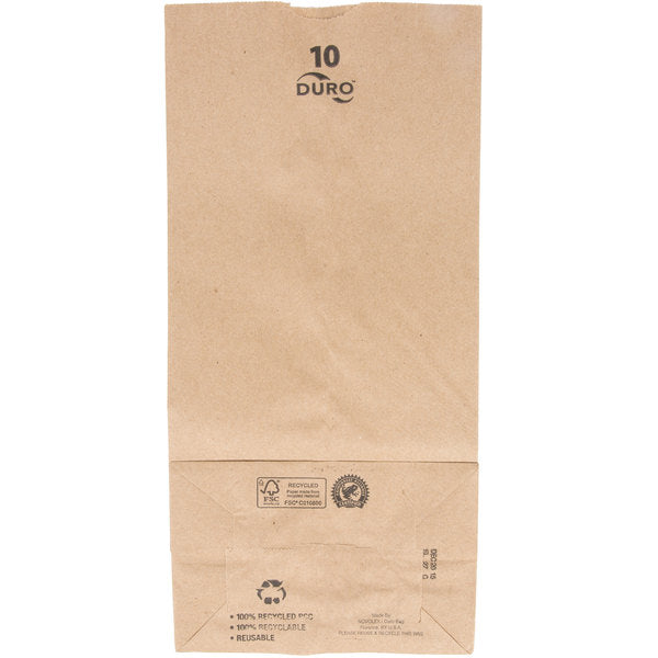 Custom Duro 10 lb. Brown or White Paper Bag 400/Bundle | Avco Boxes